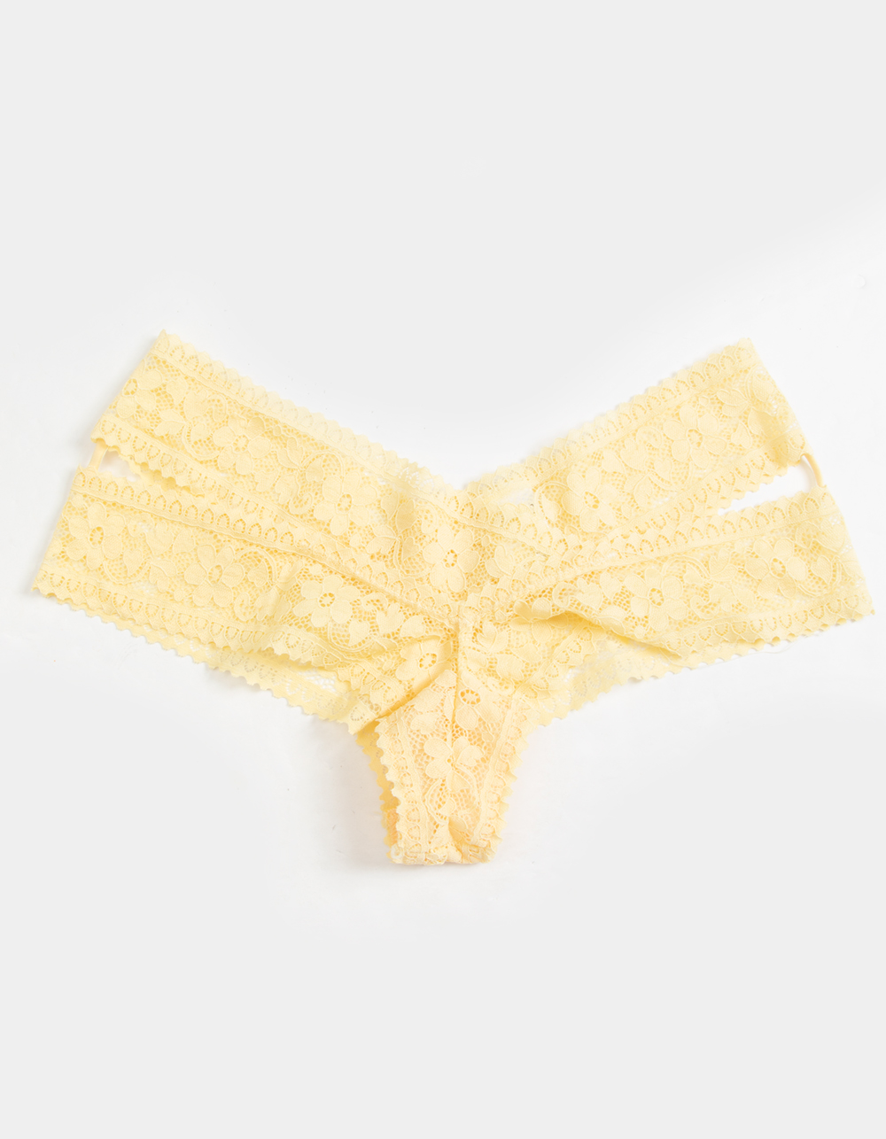 FULL TILT Lace Cross Thong - LT YELLOW | Tillys