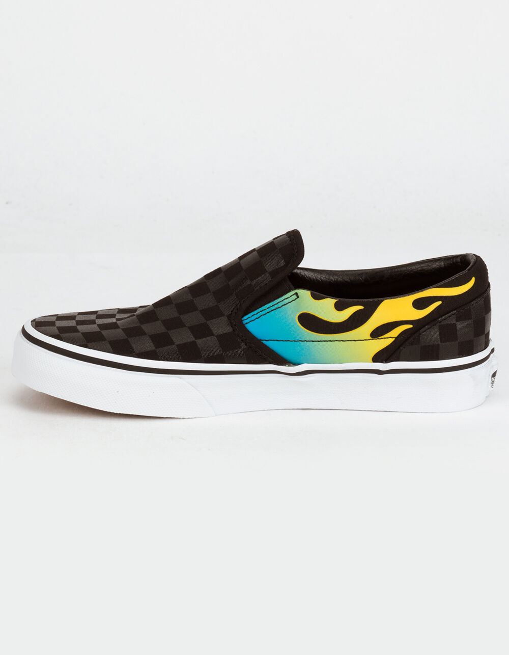 VANS Glow Flame Classic Slip-On Boys Shoes - BLACK COMBO | Tillys