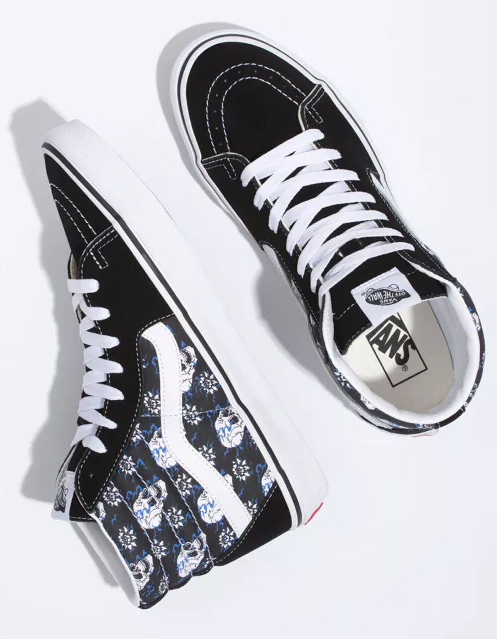 VANS Flash Skulls Sk8-Hi Shoes - BLACK/TRUE WHITE | Tillys