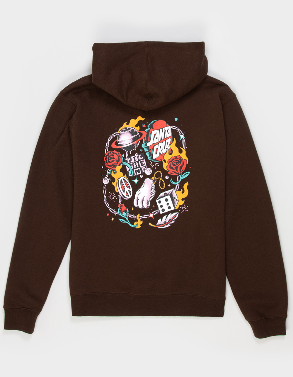 SANTA CRUZ Lucky Day Girls Zip-Up Hoodie - BROWN | Tillys