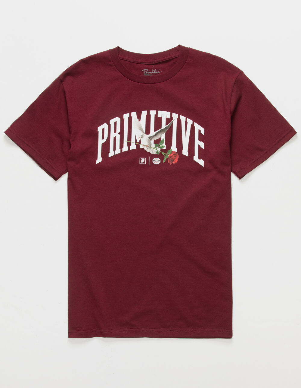 PRIMITIVE Messenger Mens Tee - BURGUNDY | Tillys
