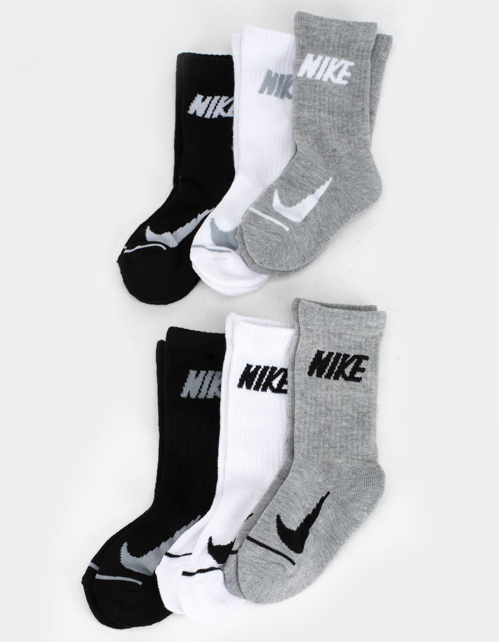NIKE NHN Simple Swoosh 3 Pack Kids Crew Socks - DARK GRAY | Tillys