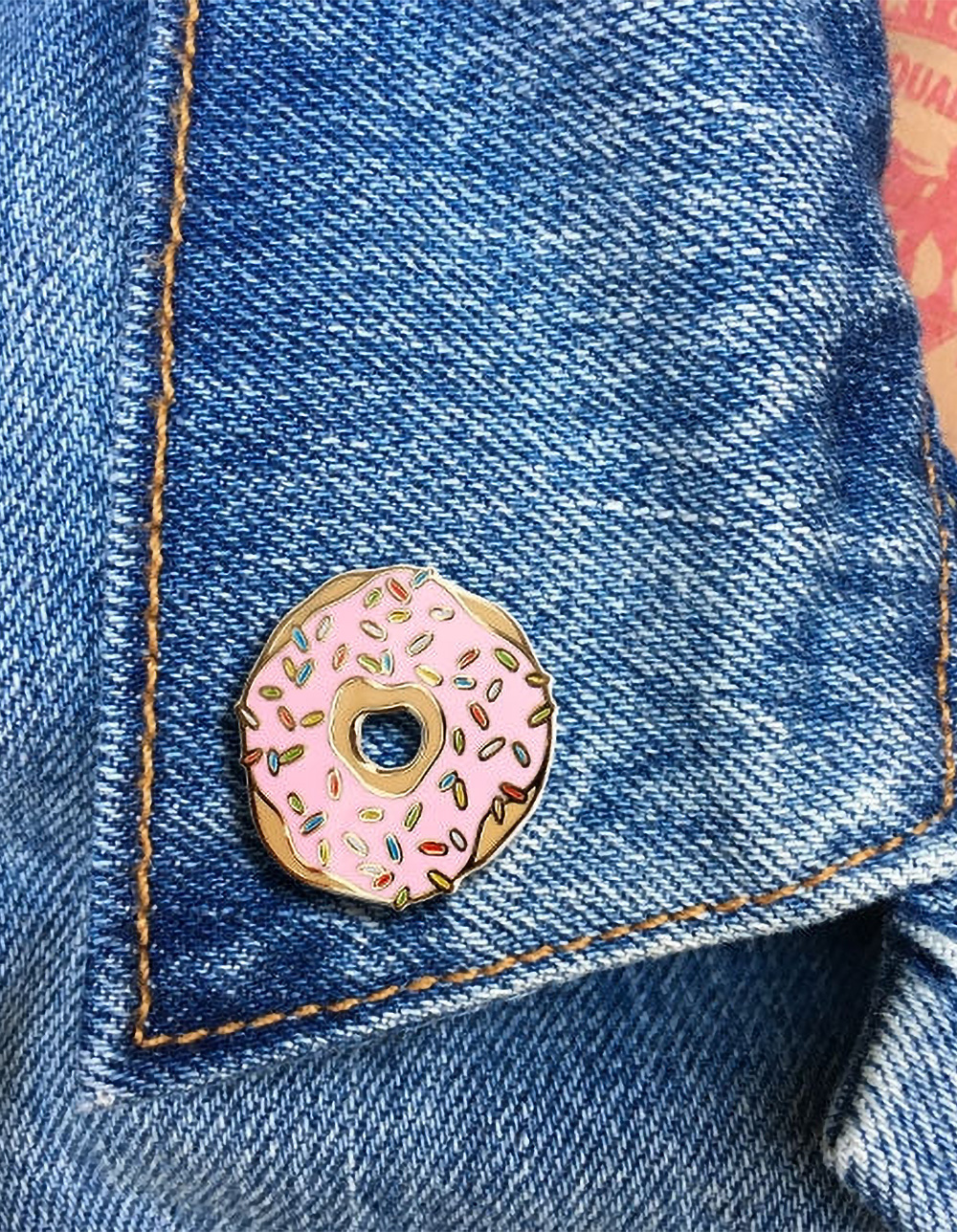 THE FOUND Donut Enamel Pin - PINK COMBO | Tillys