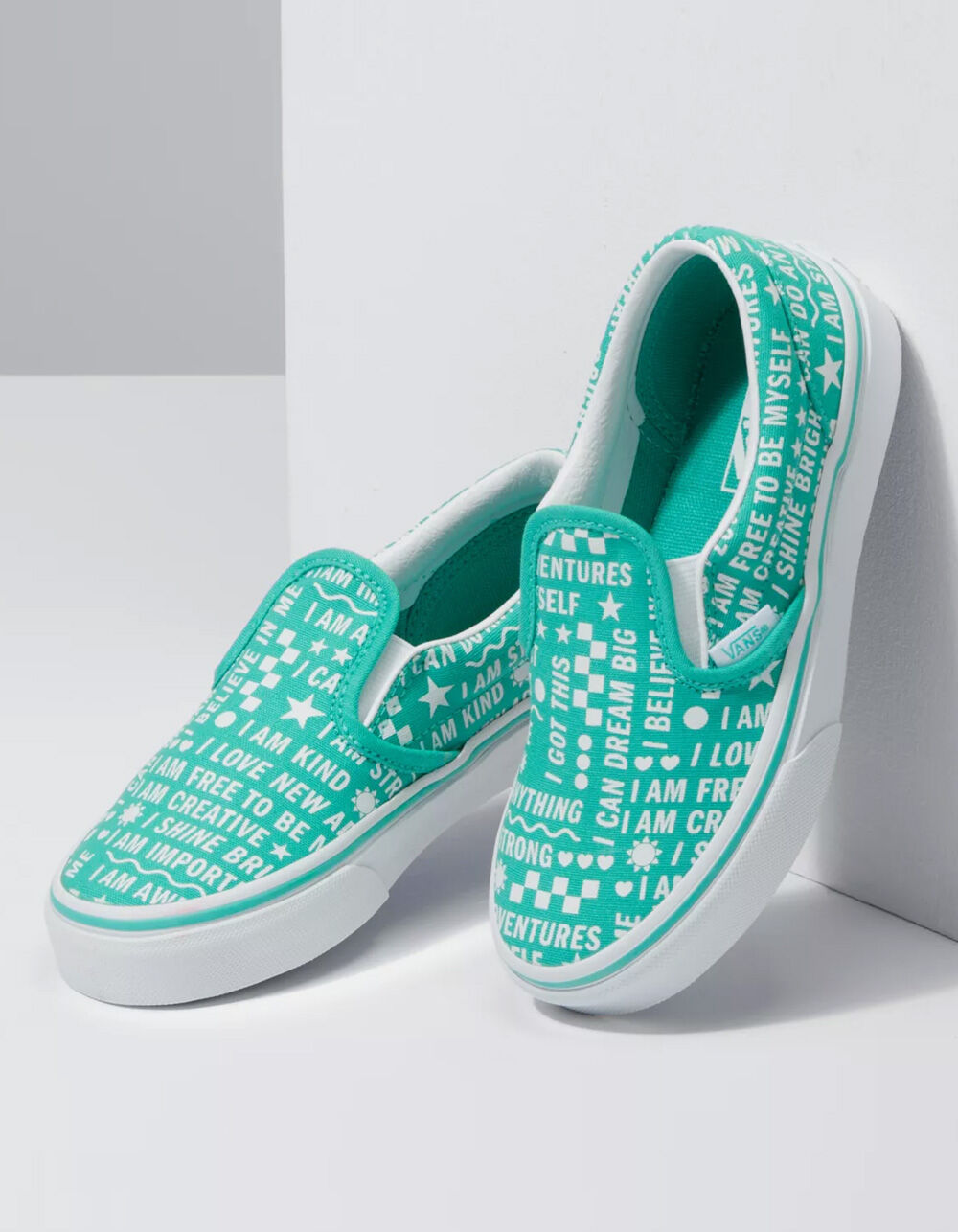 VANS Shine Bright Classic Slip-On Girls Shoes - WATERFALL/TRUE WHITE ...