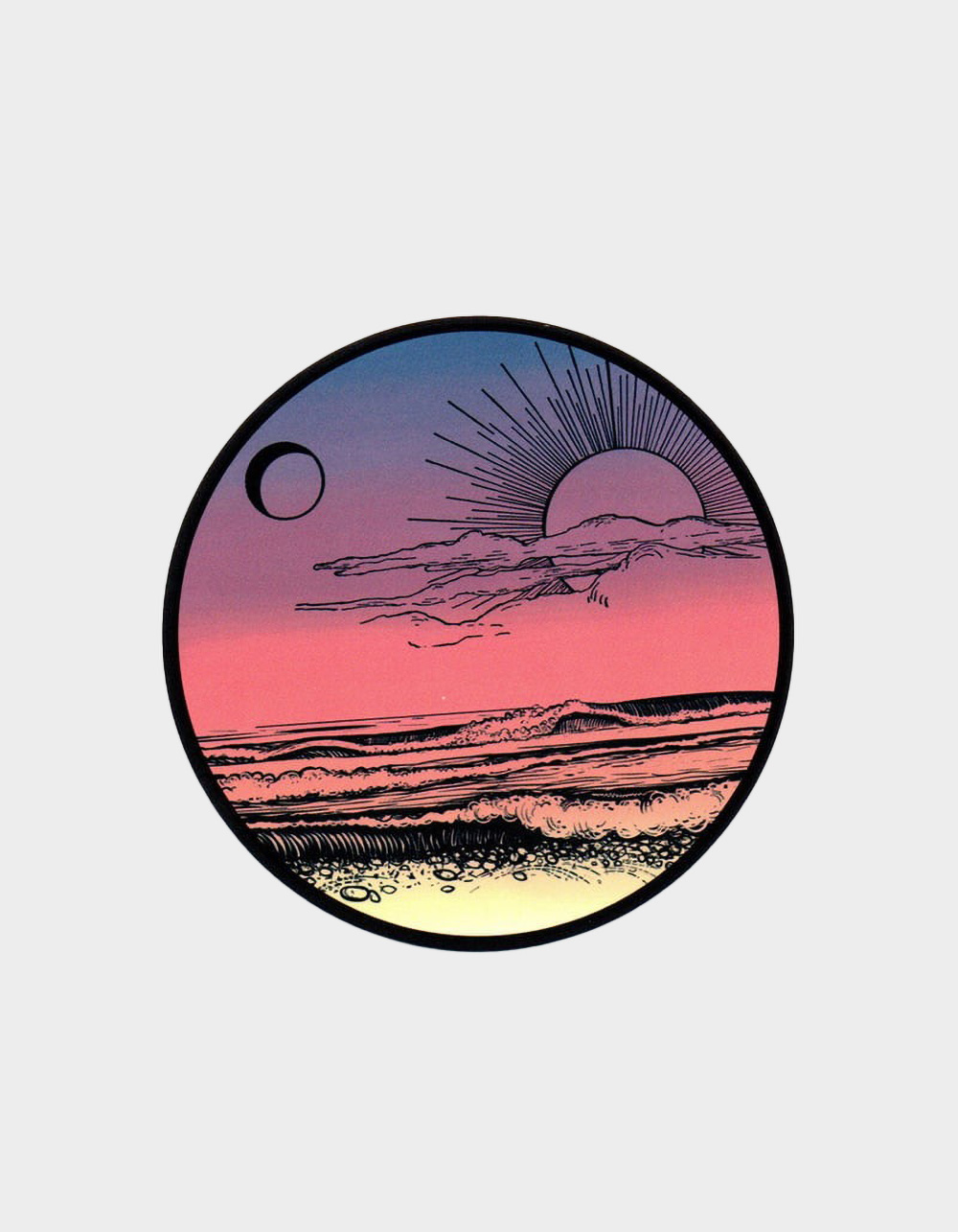 Sunset Moon Sticker - MULTI | Tillys