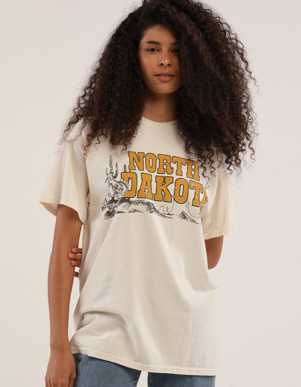 FULL TILT North Dakota Womens Oversized Tee - NATURAL | Tillys