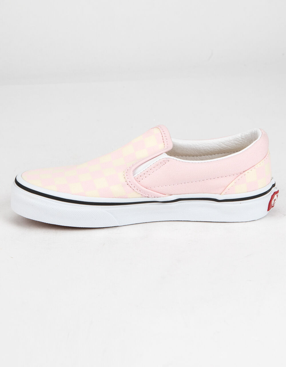 VANS Classic Checkerboard Slip-On Pink & White Girls Shoes - PINK | Tillys