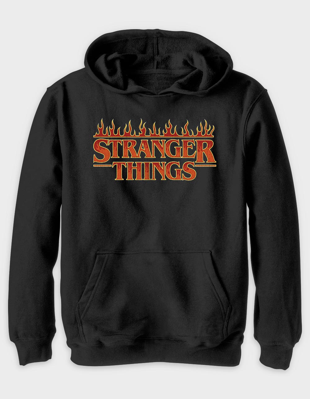 STRANGER THINGS Fire Logo Unisex Kids Hoodie - BLACK | Tillys