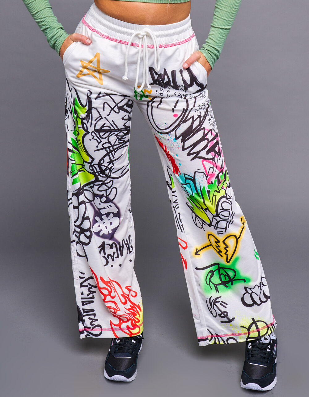 TRUEWRLD Graphic Womens Pants - WHITE | Tillys