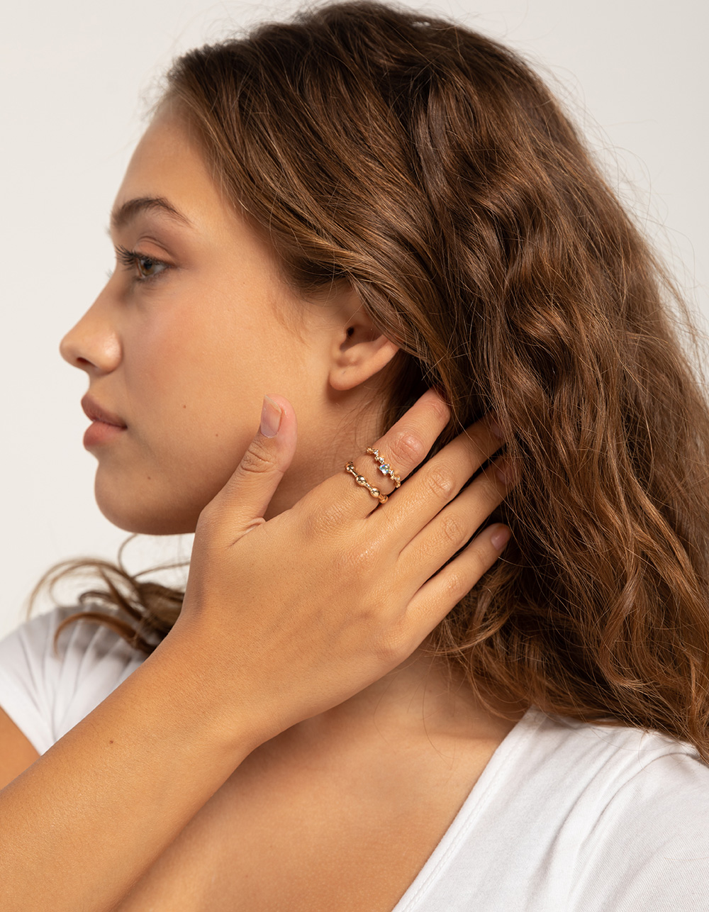 FULL TILT 5 Piece Bubble Ring Set - GOLD | Tillys