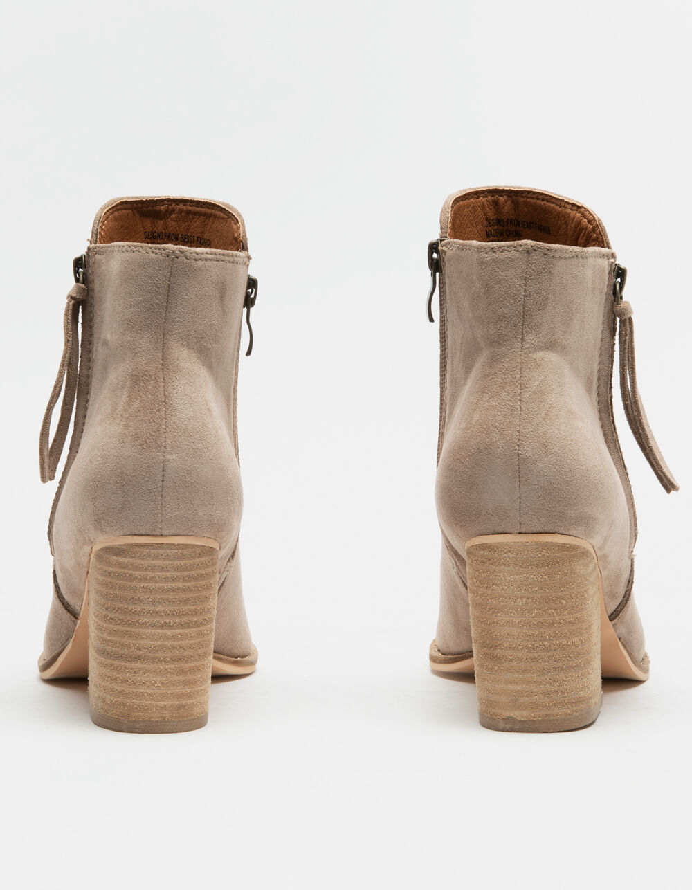 BEAST Womens Side Zip Silver Stud Booties - GRAY | Tillys