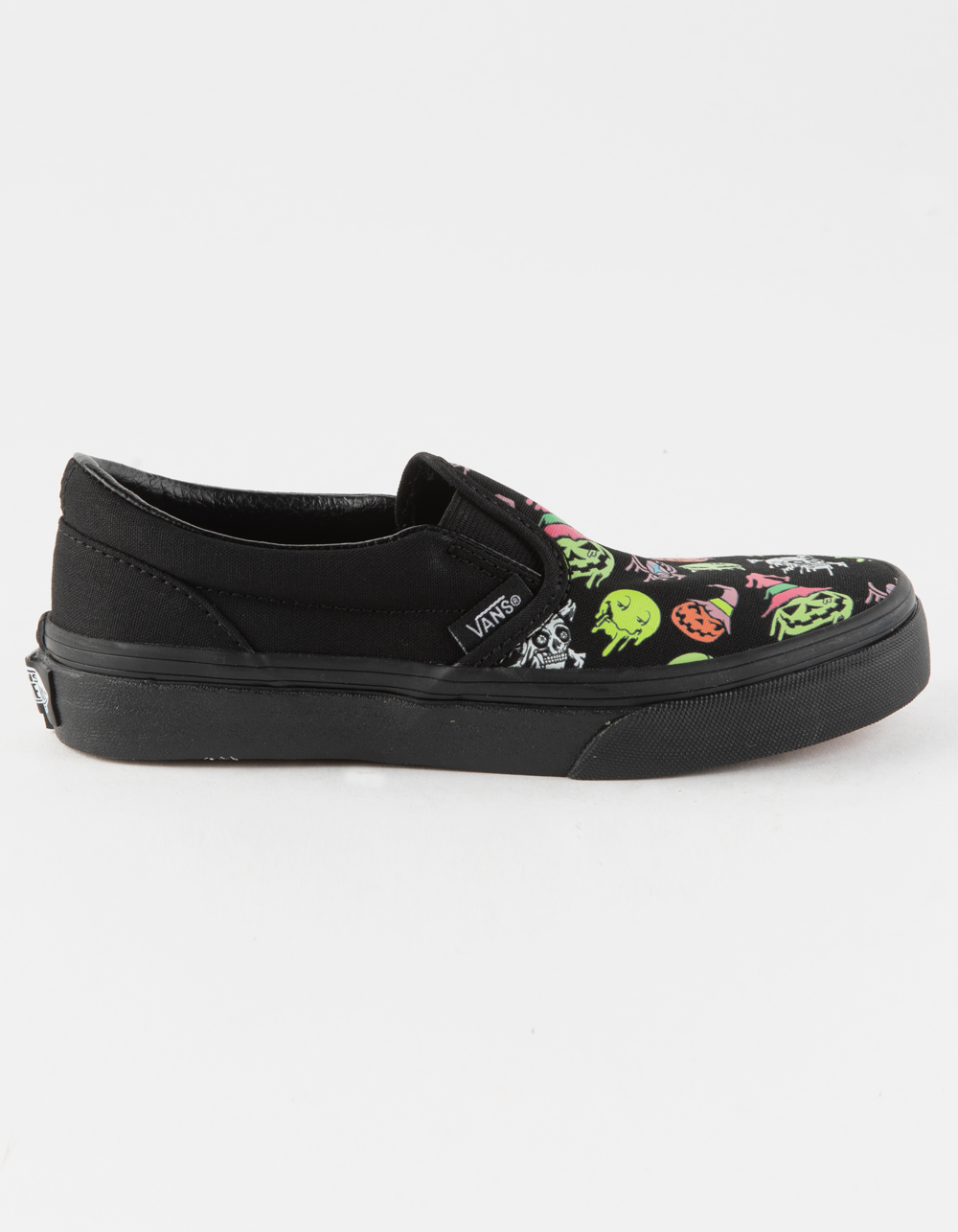 VANS Trippy Glow Kids Classic Slip on Shoes - BLACK COMBO | Tillys