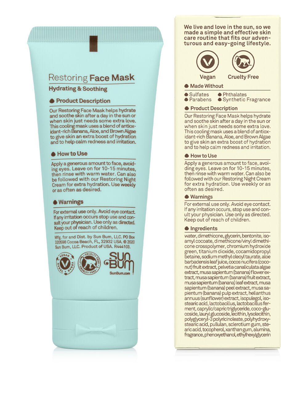 SUN BUM Restoring Face Mask - BLUE | Tillys