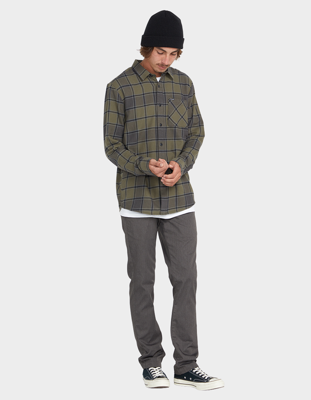 VOLCOM Frickin Drifter Slim Mens Chino Pants - CHARCOAL | Tillys