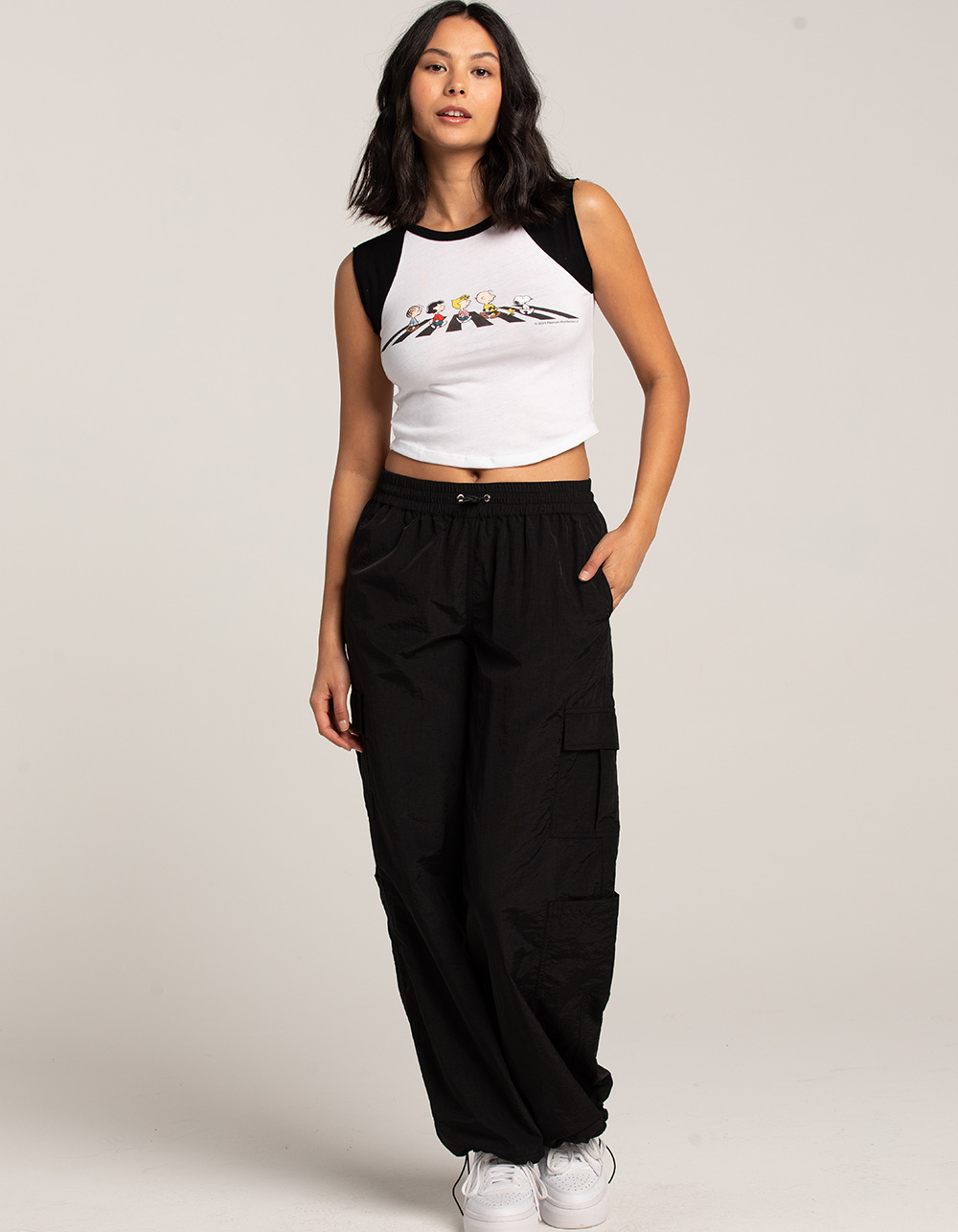 PEANUTS Womens Raglan Tank Top - WHITE | Tillys