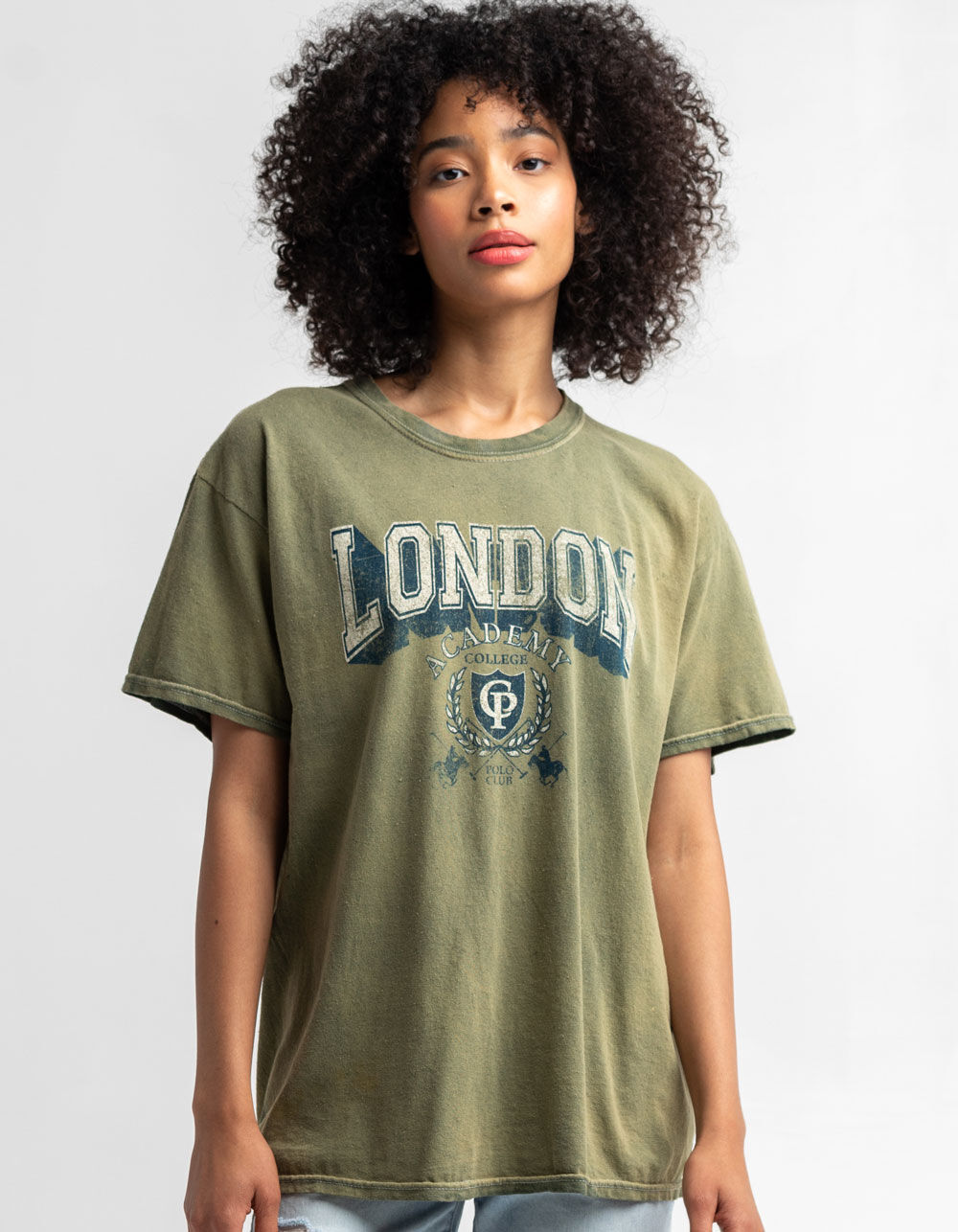 FULL TILT London Womens Oversize Tee - GREEN | Tillys