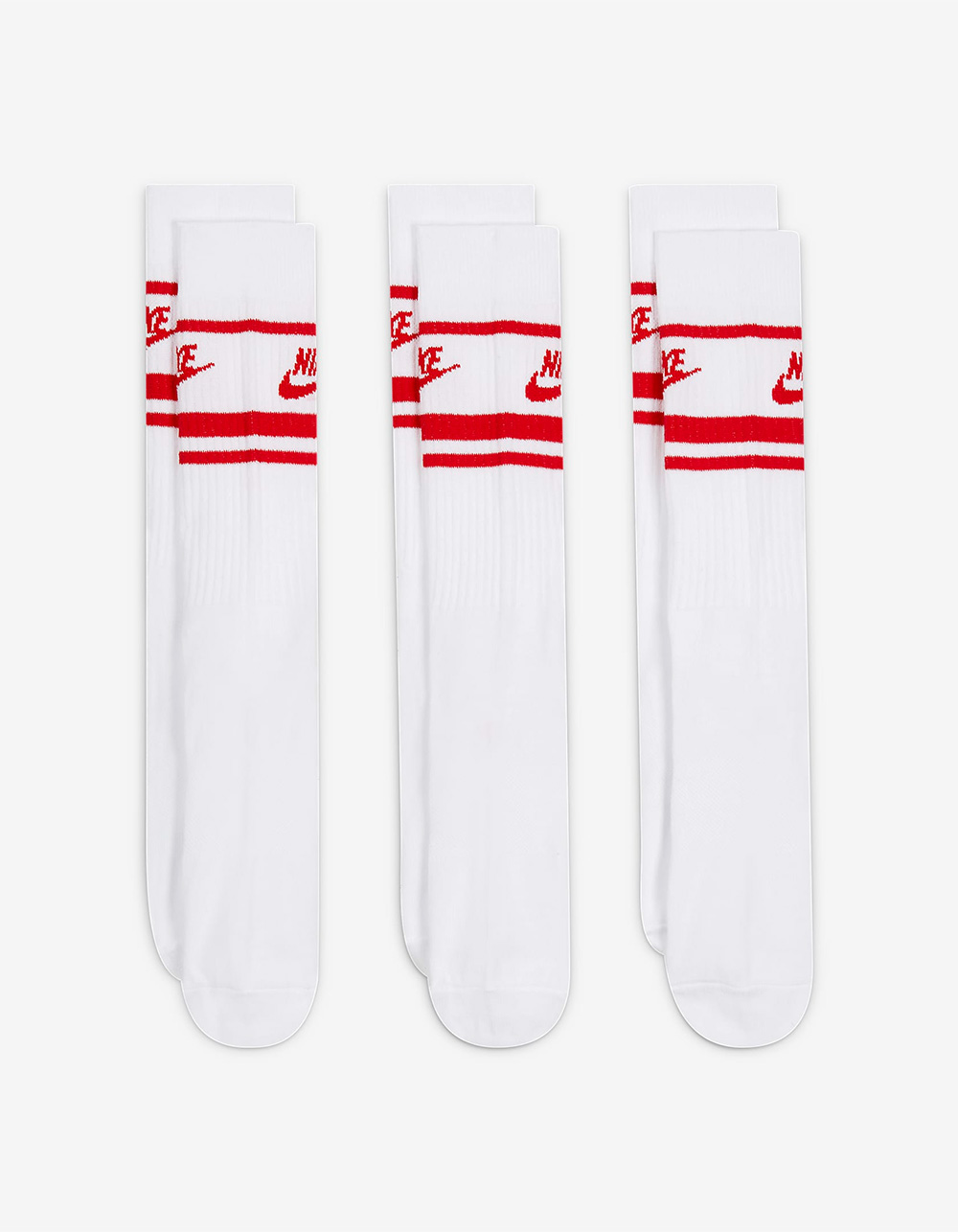 NIKE Sportswear Dri-FIT Everyday Essential 3 Pack Mens Crew Socks - WHT ...