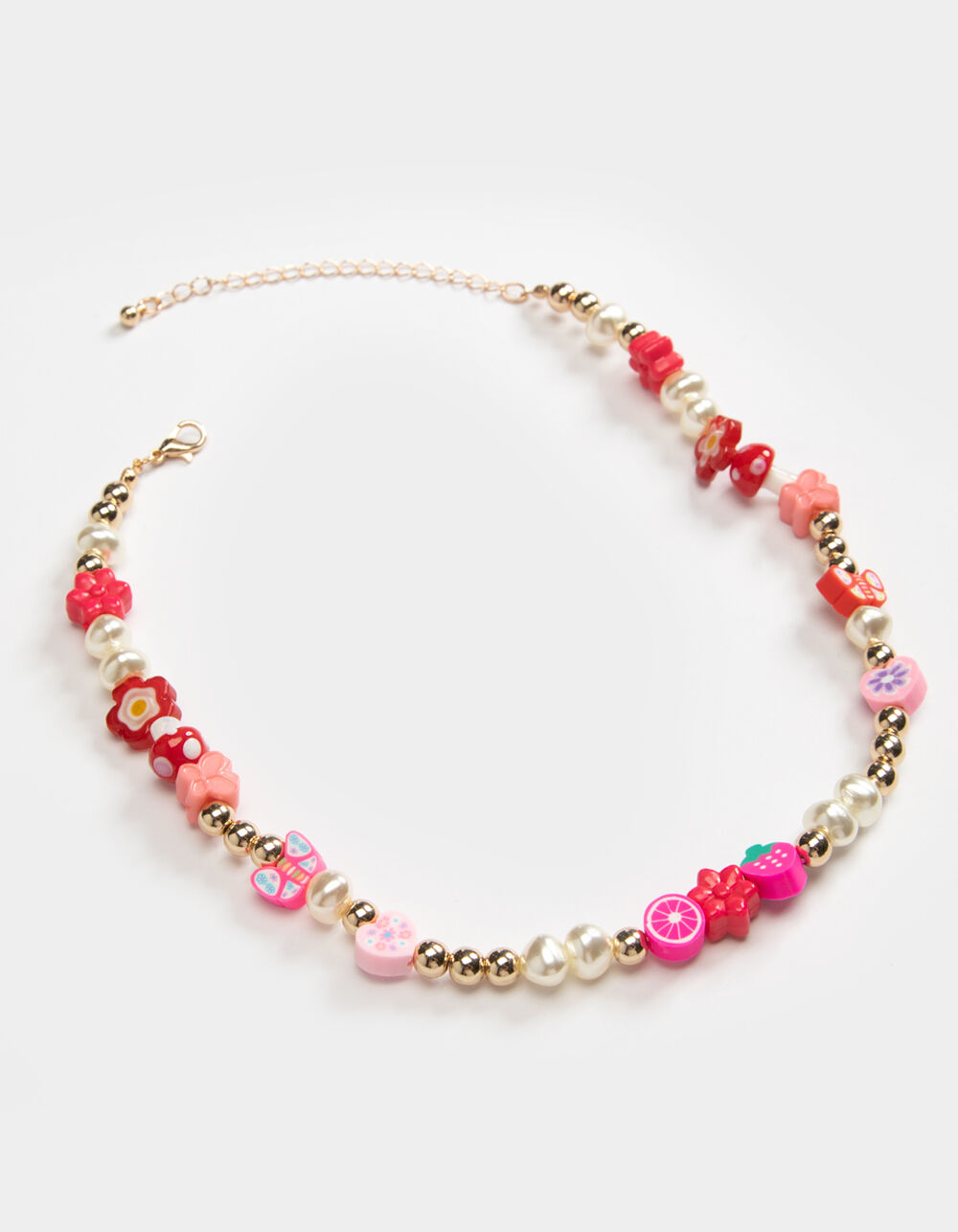 FULL TILT Heart Flower Novelty Necklace - PINK COMBO | Tillys