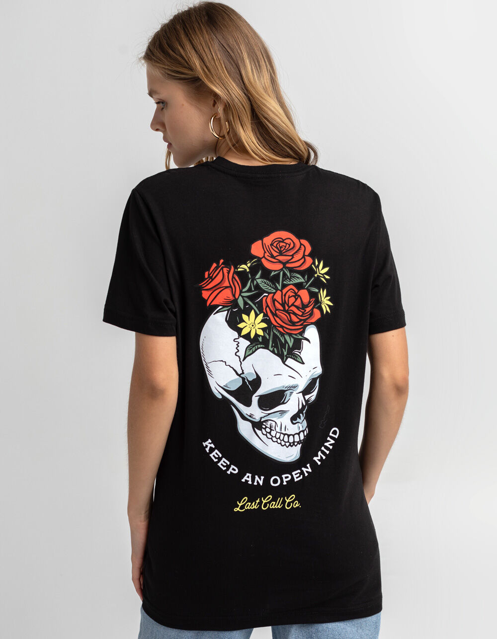 LAST CALL CO. Open Mind Womens Oversized Tee - BLACK | Tillys