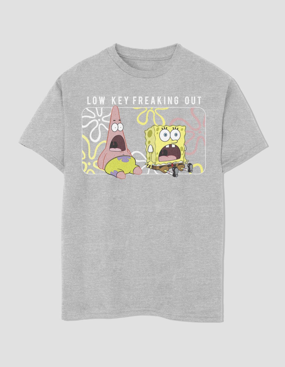 SPONGEBOB Freaking Out Unisex Kids Tee - HEATHER GRAY | Tillys