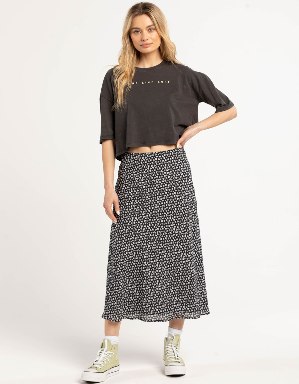 BODY GLOVE Long Live Surf Womens Boxy Crop Tee - BLACK | Tillys