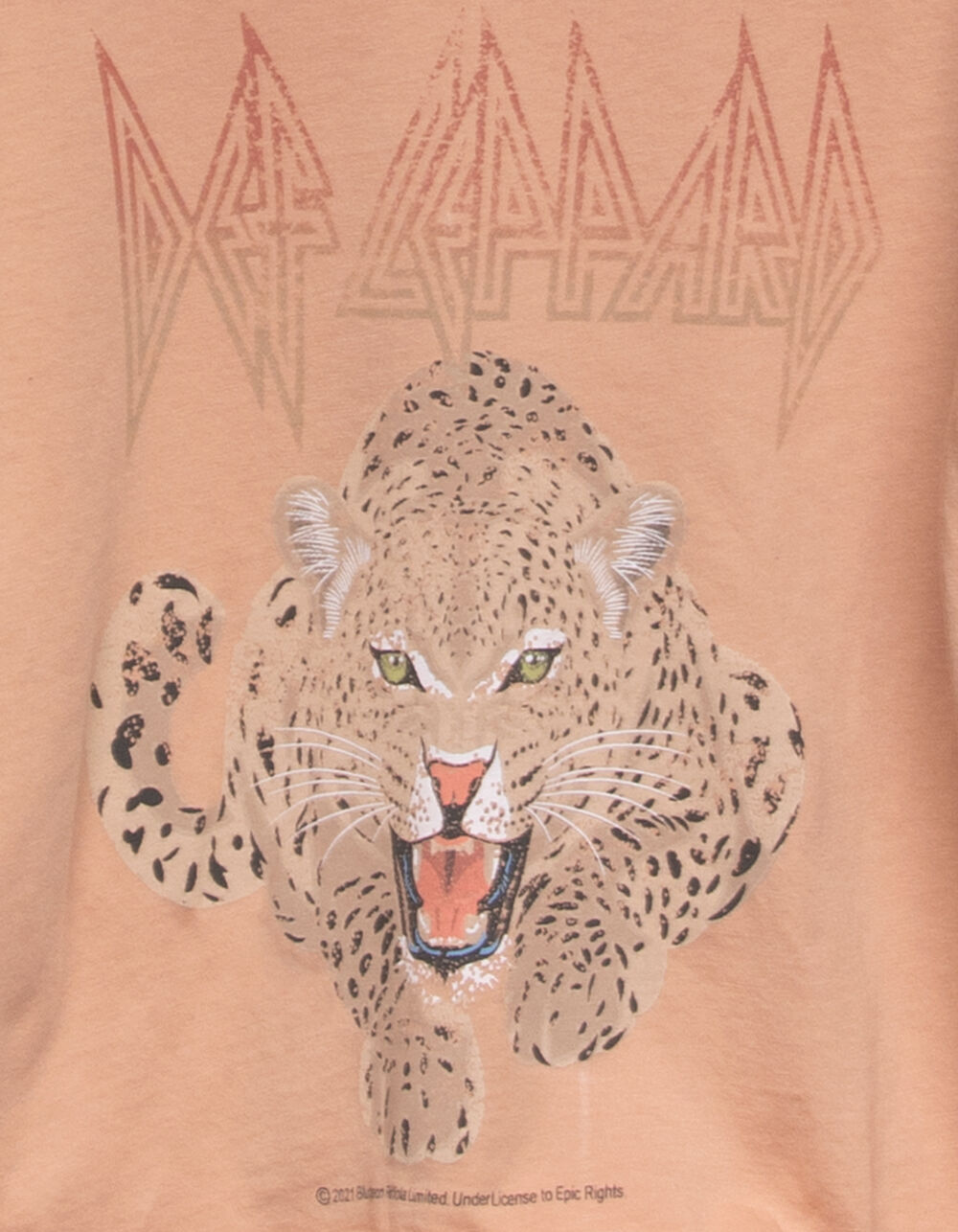 VINYL ICONS Def Leppard Girls Crop Tee - TAN | Tillys