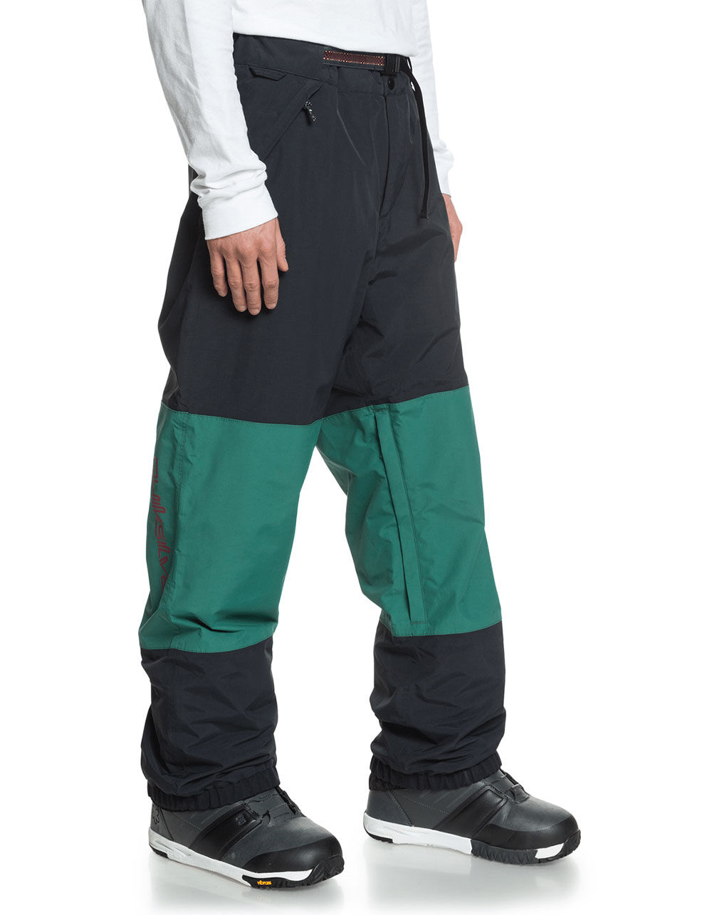 QUIKSILVER Beater Mens Shell Snow Pants - BLACK/GREEN | Tillys