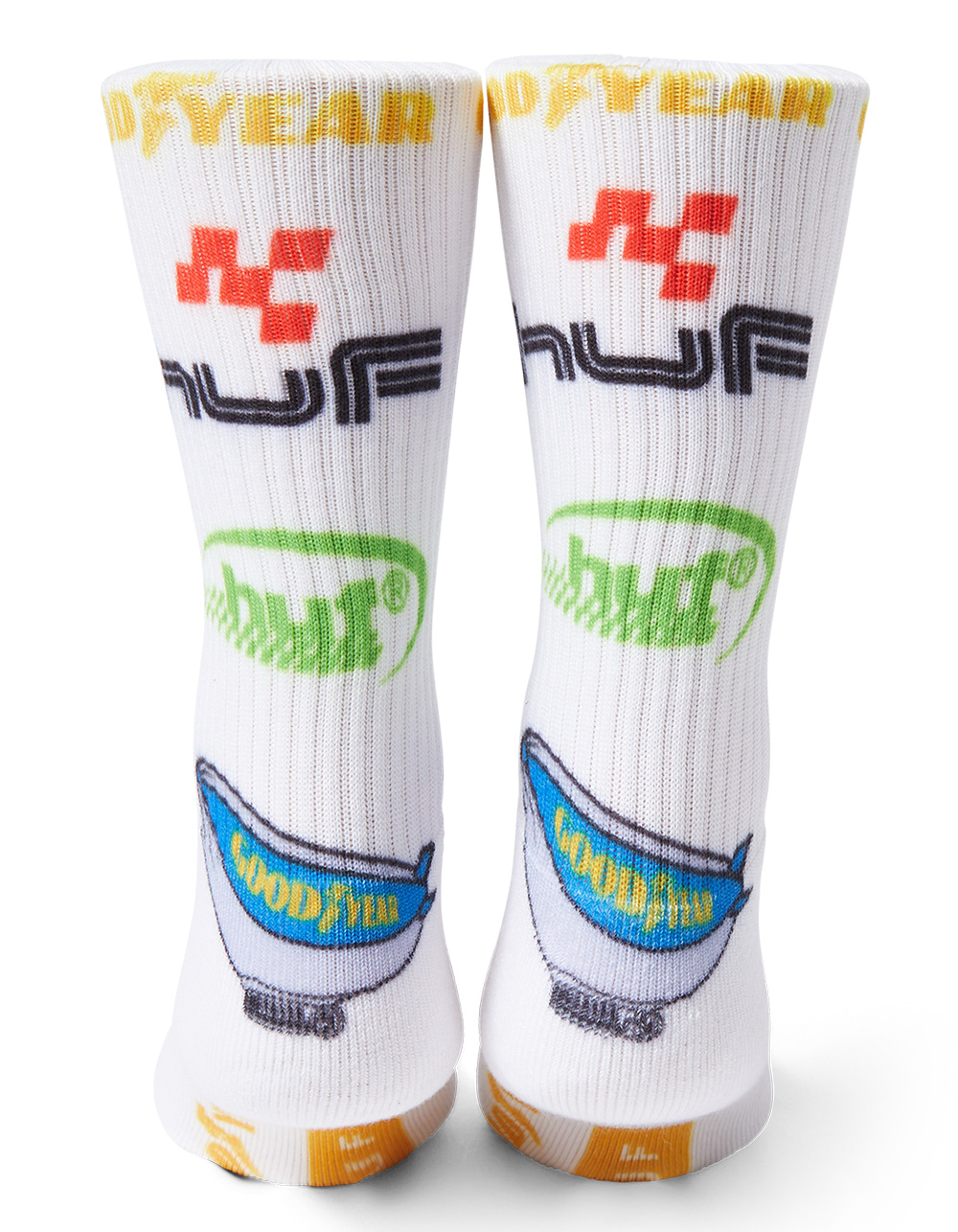 HUF x Goodyear Podium Mens Crew Socks - WHITE | Tillys