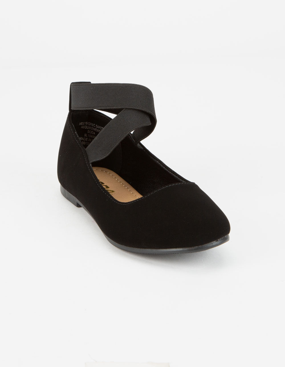 SODA Ankle Skimmer Girls Flats - BLACK | Tillys
