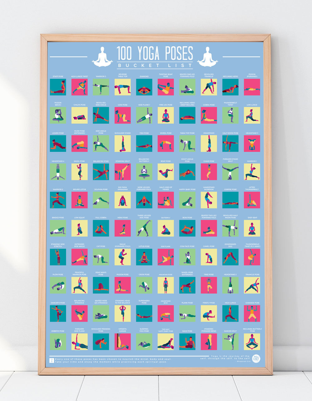 100 Yoga Poses Bucket List Poster - MULTI | Tillys