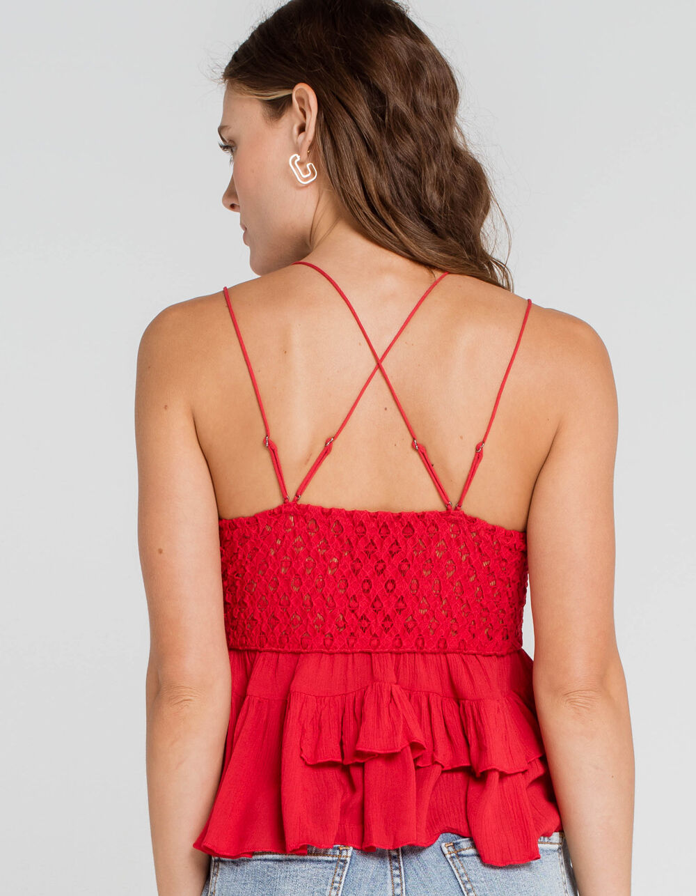FREE PEOPLE Adella Womens Red Cami - RED | Tillys