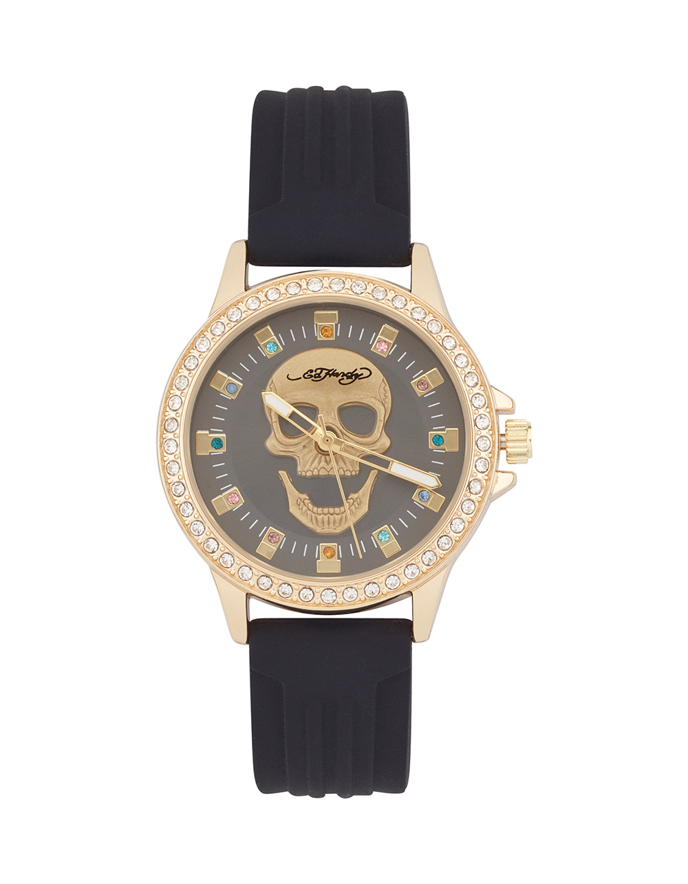 ED HARDY Skull Watch - BLACK GOLD | Tillys