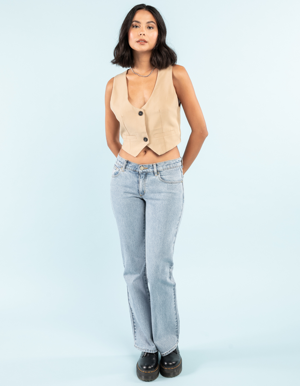 KNOW ONE CARES Womens Vest - TAUPE | Tillys