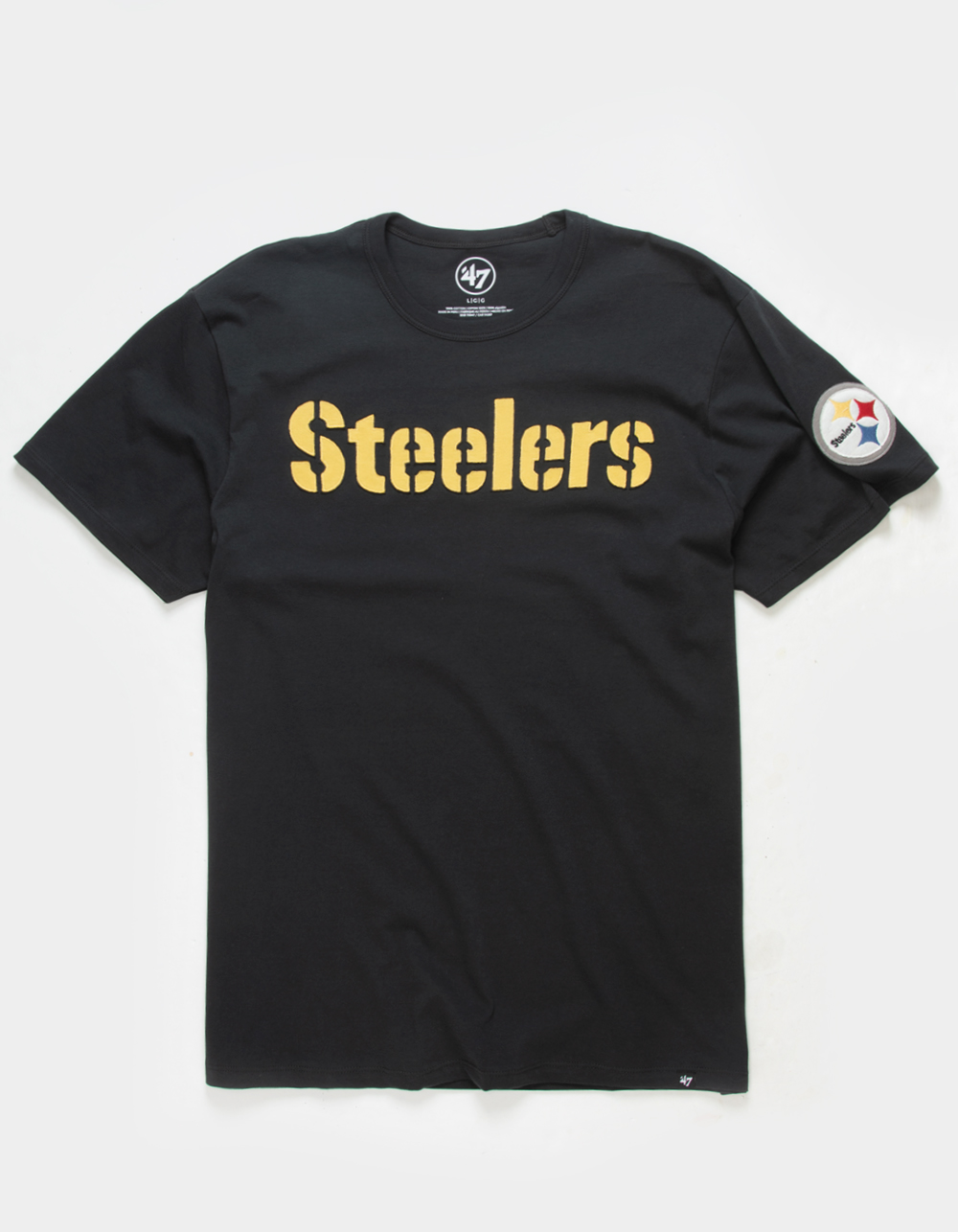 47 BRAND Pittsburgh Steelers '47 Franklin Fieldhouse Mens Tee - BLACK ...