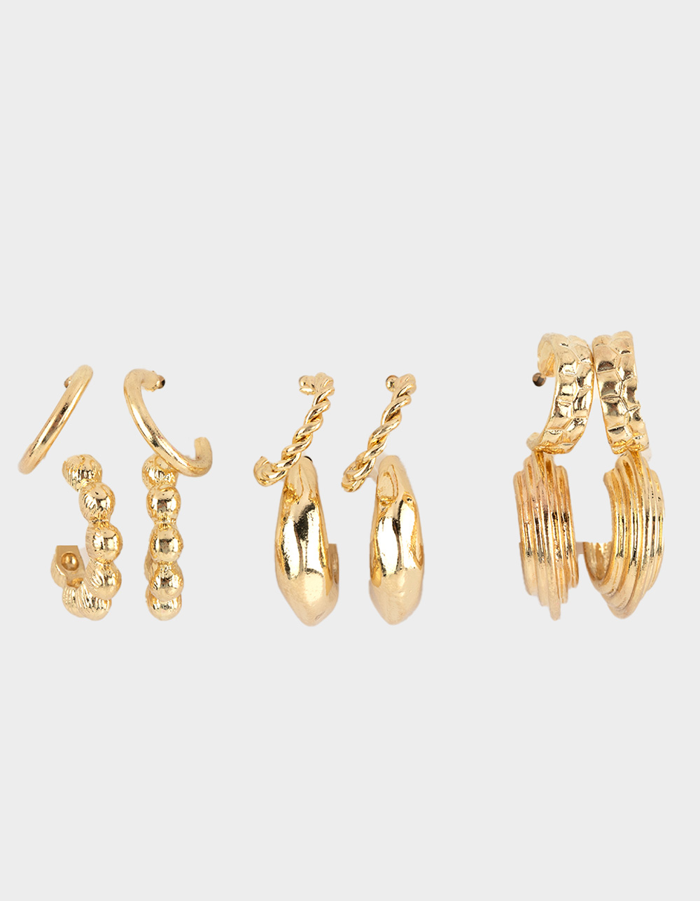 FULL TILT 6 Pack Multi Hoop Earrings - GOLD | Tillys