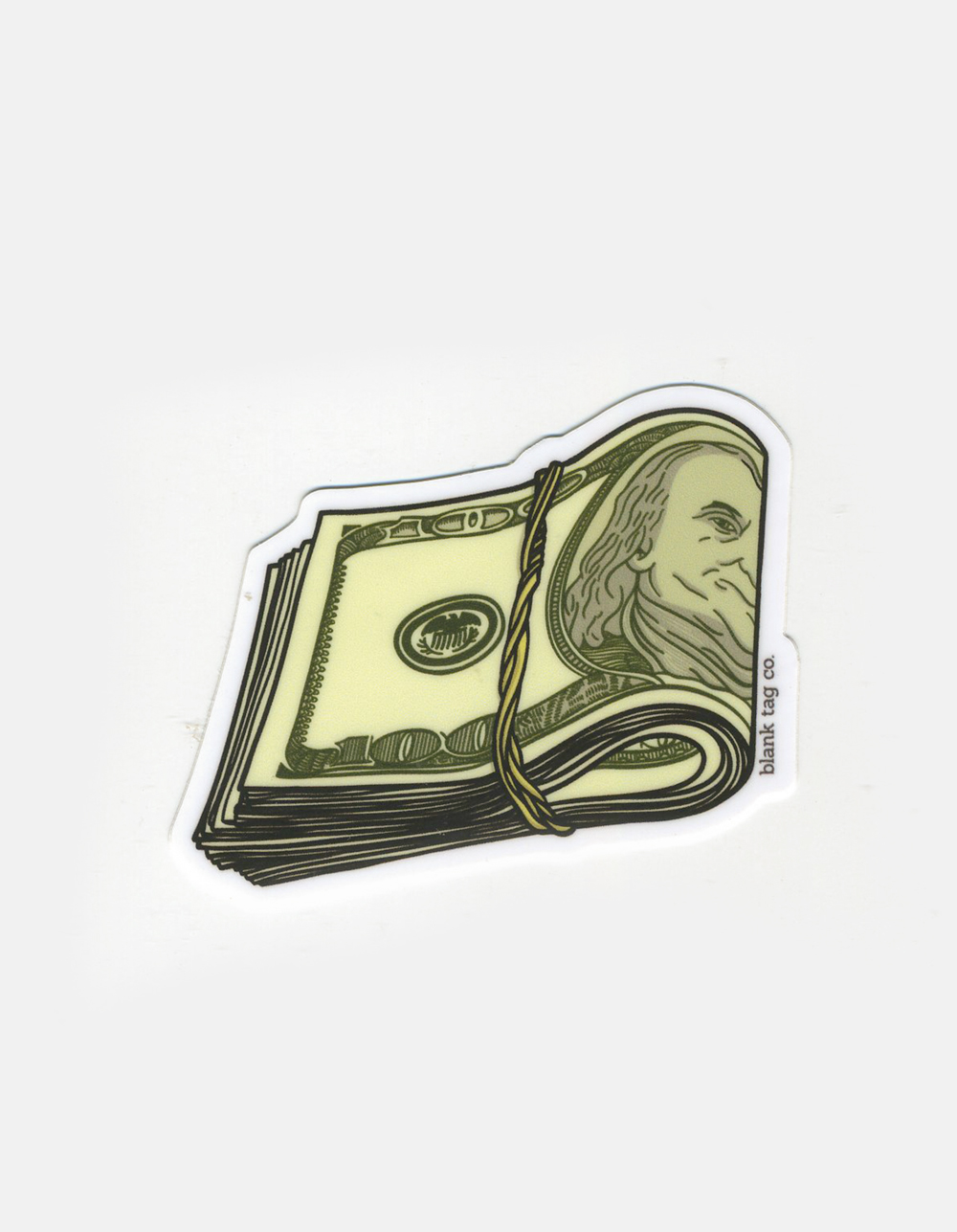 BLANK TAG CO. The Stack Of Cash Sticker - GREEN | Tillys
