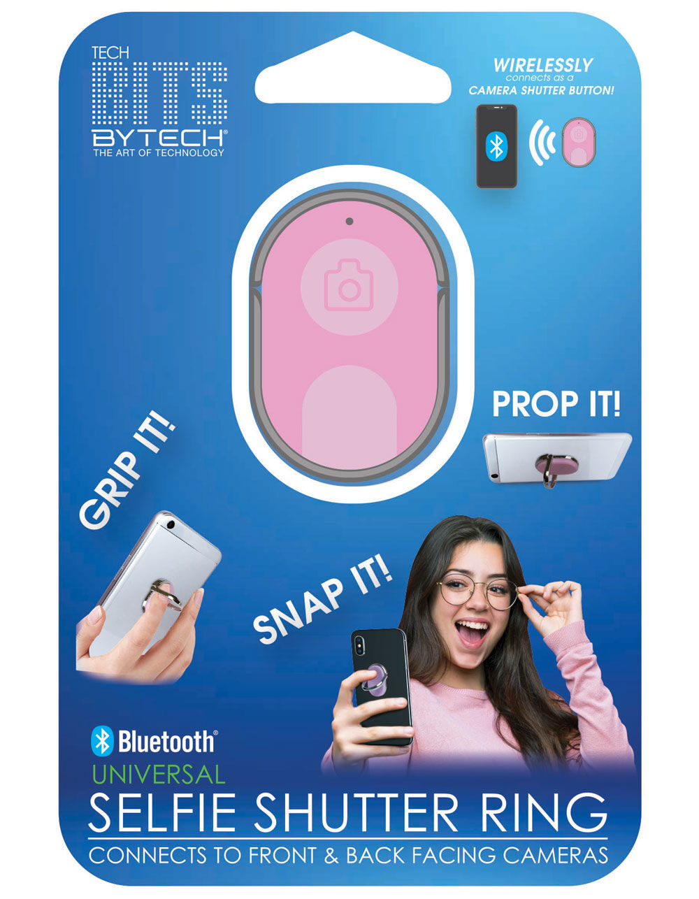 BYTECH Selfie Shutter Pink Phone Ring - PINK | Tillys