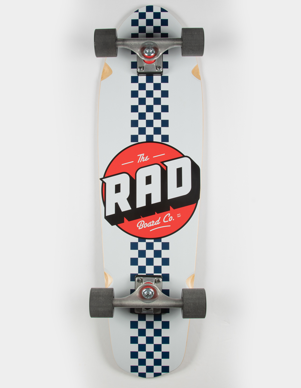 THE RAD BOARD CO. Cali 9.1" Complete Cruiser Skateboard - WHT/NVY | Tillys