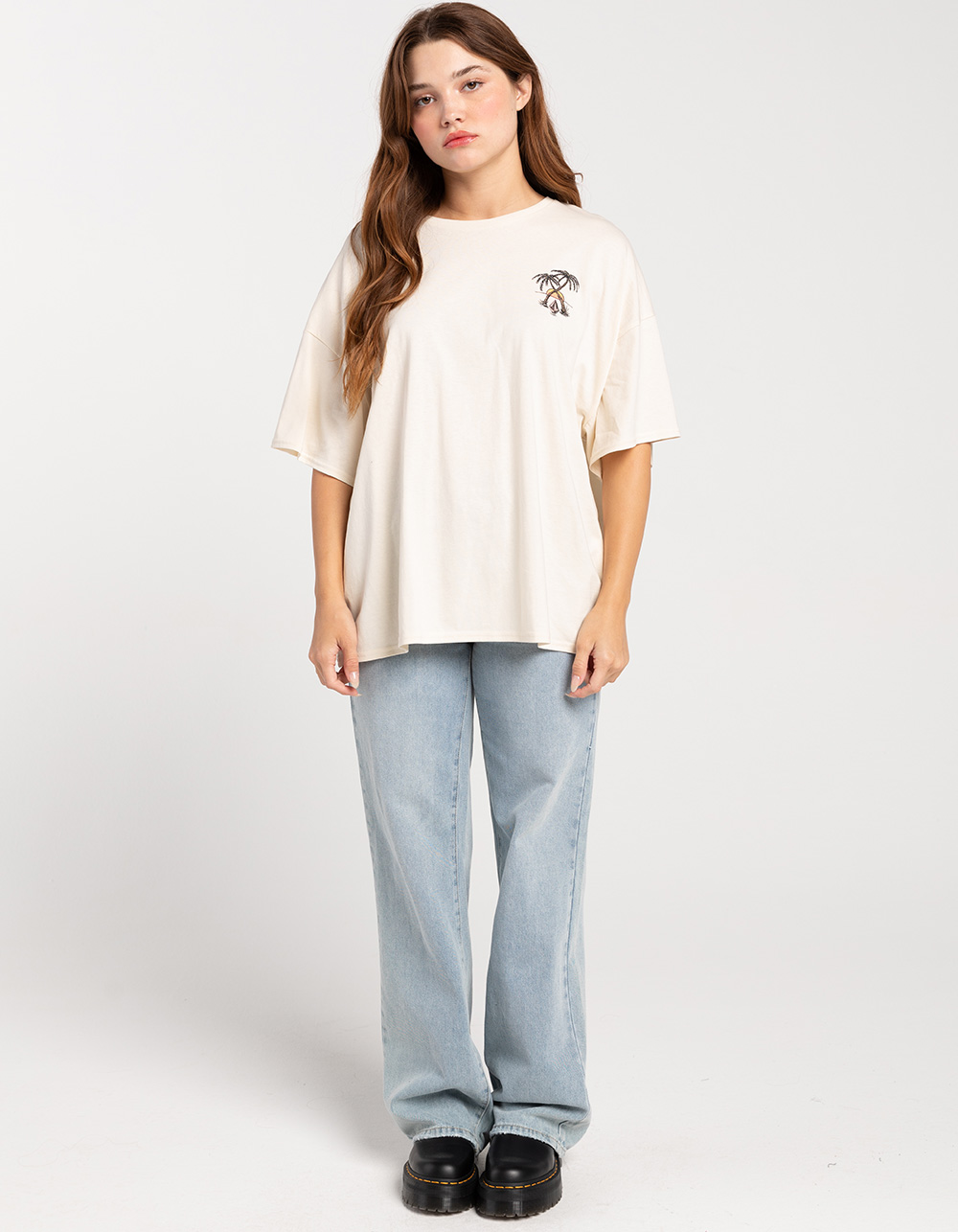 VOLCOM Palmy Nites Womens Oversized Tee - CREAM | Tillys