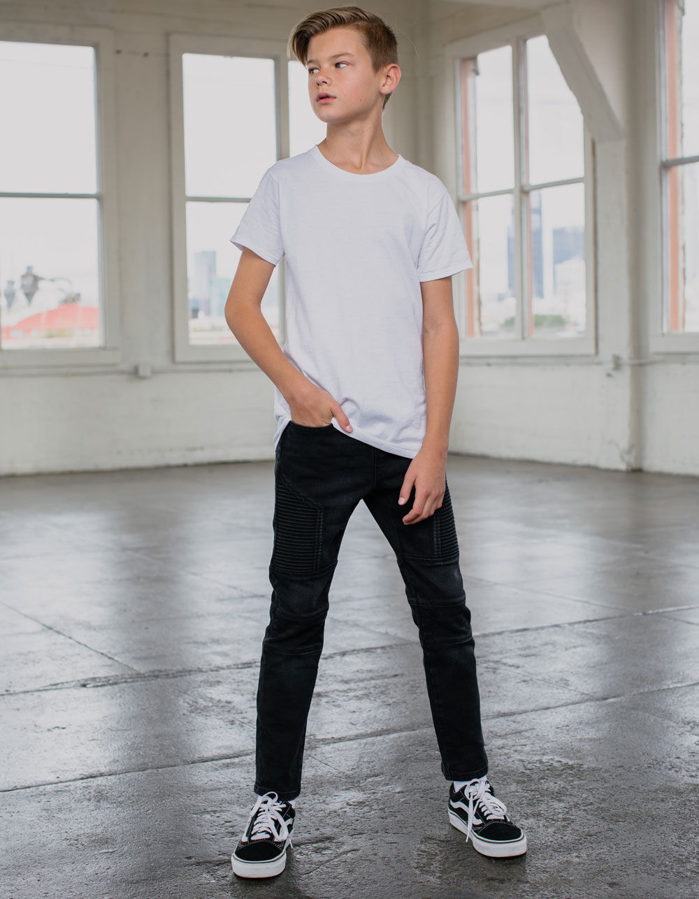 RSQ Boys Super Skinny Moto Jeans - BLACK | Tillys
