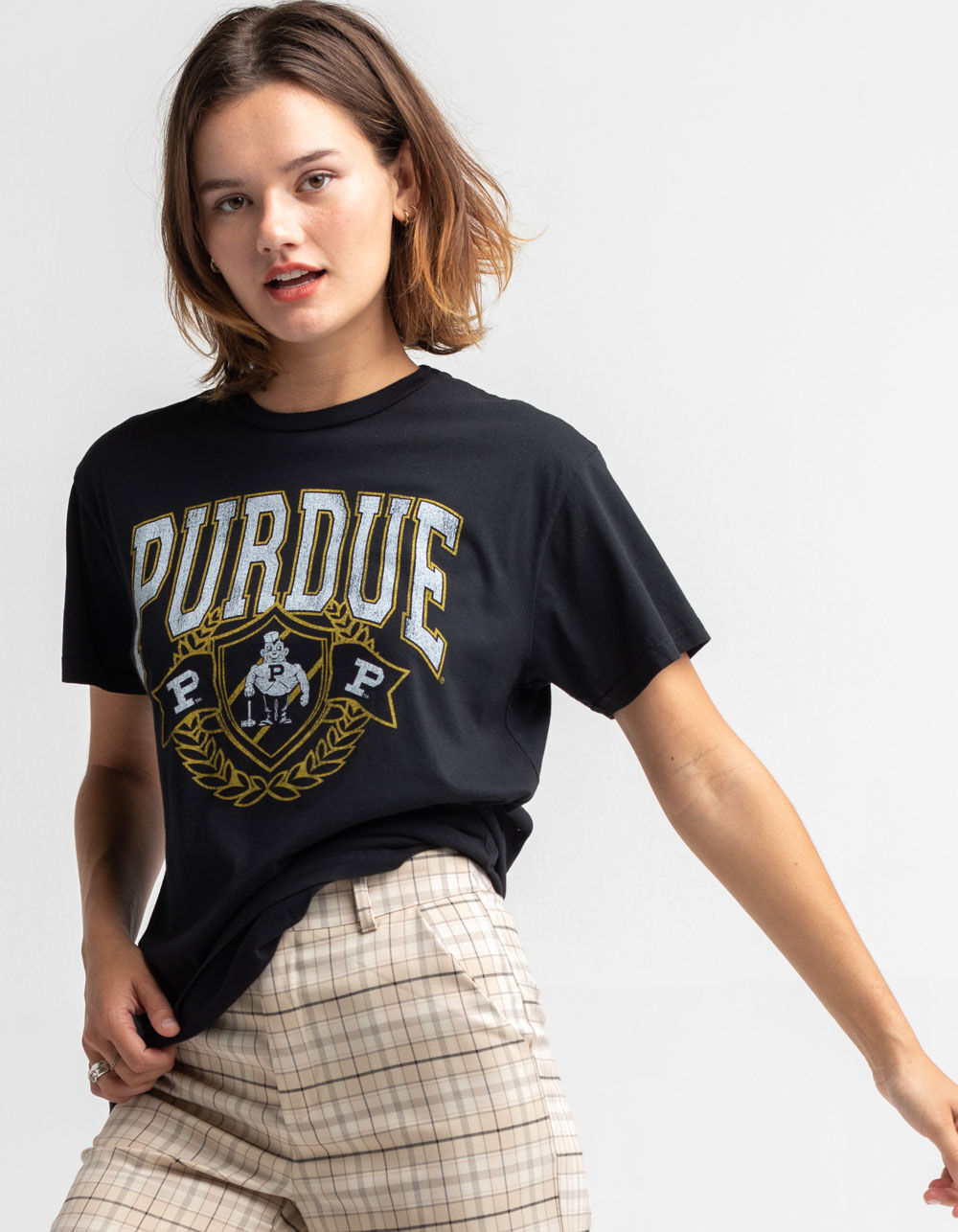 THE ORIGINAL RETRO BRAND Purdue Womens Oversized Tee - BLACK | Tillys