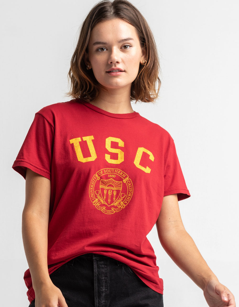 THE ORIGINAL RETRO BRAND USC Womens Oversized Tee - RED | Tillys