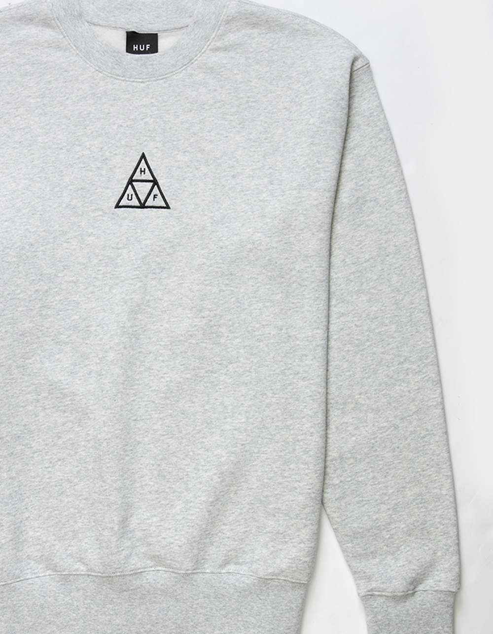 HUF Set Triangle Mens Crewneck Sweatshirt - HEATHER GRAY | Tillys