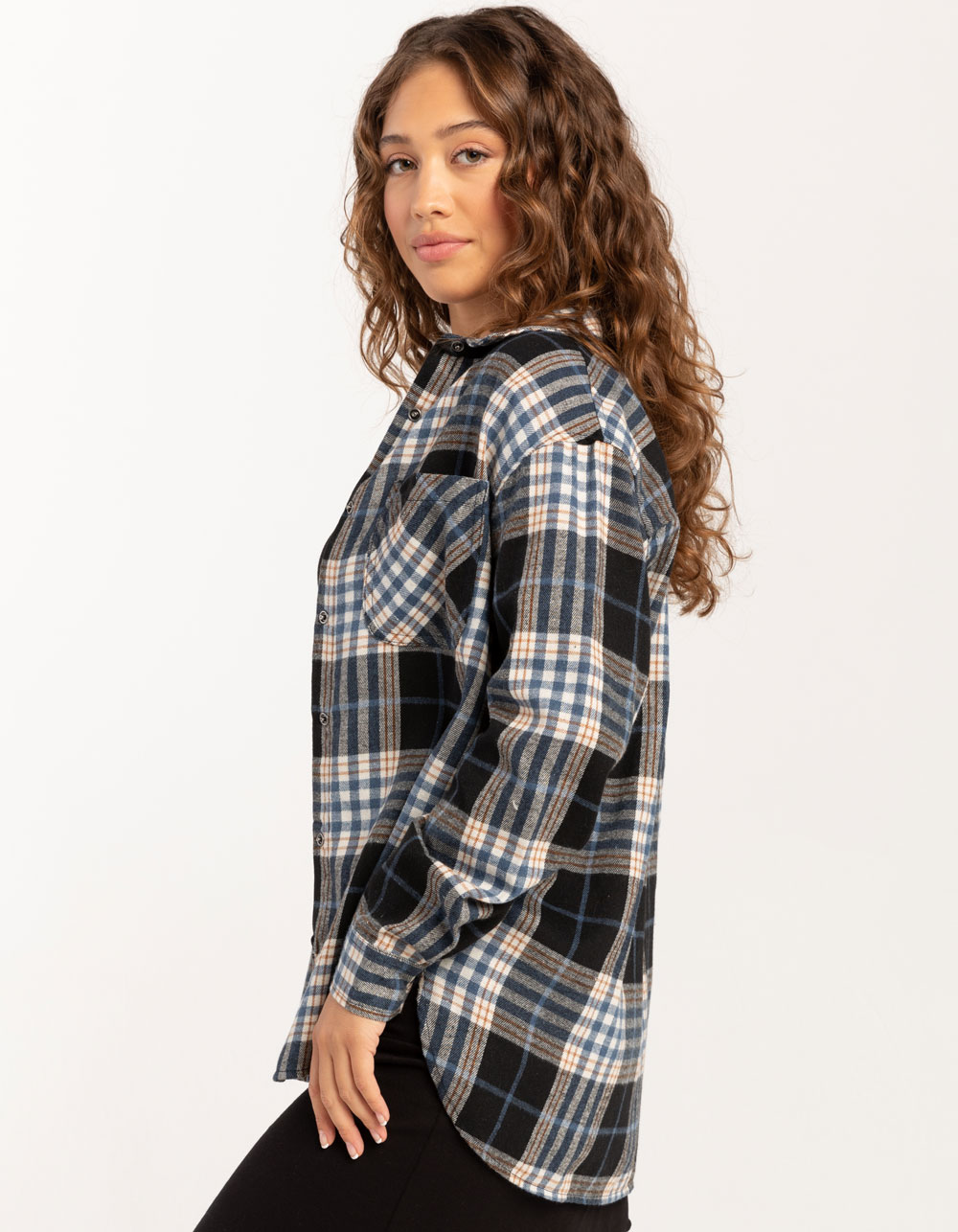 RSQ Womens Basic Flannel - BLUE COMBO | Tillys