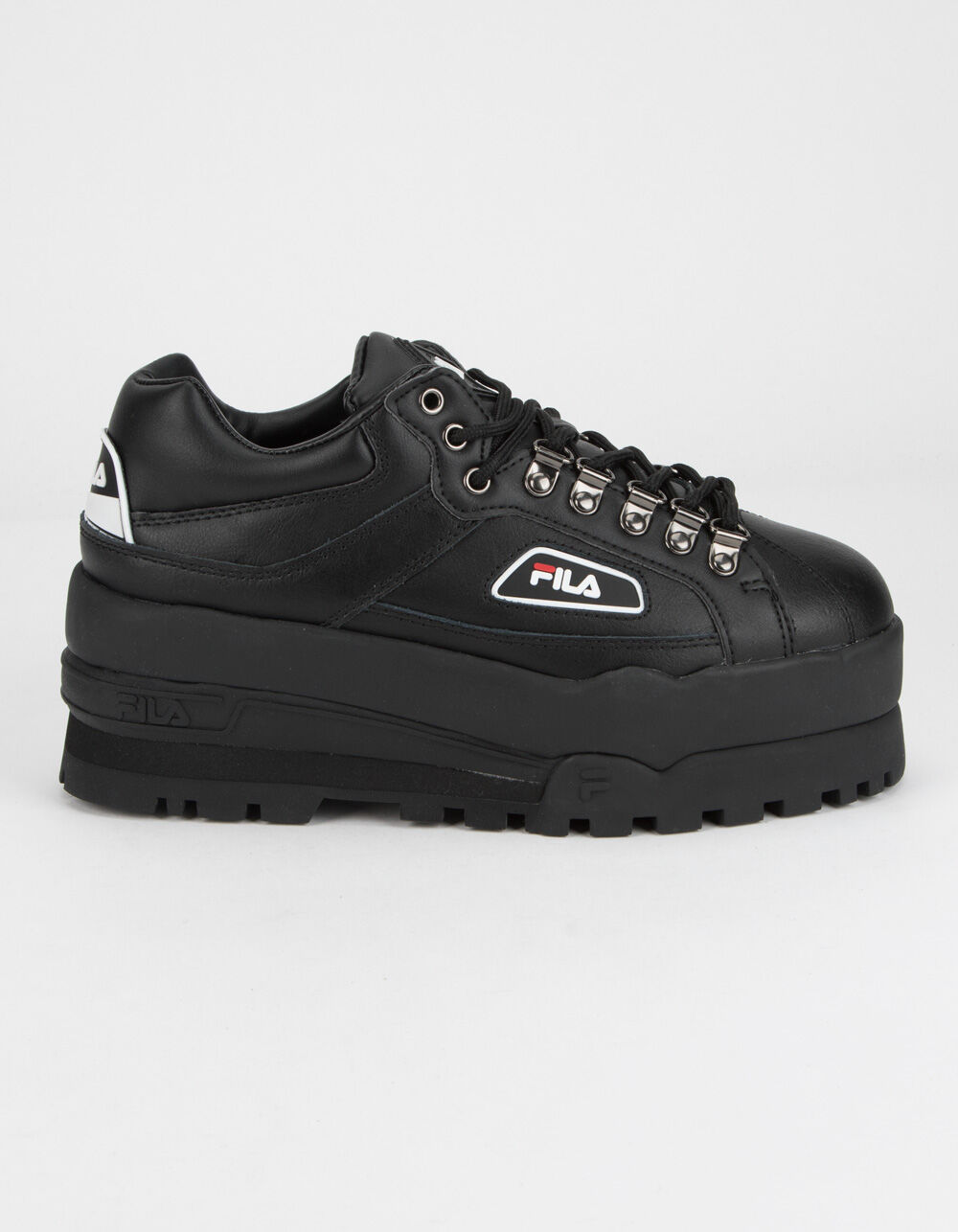 FILA Trailblazer Wedge Black Womens Platform Shoes - BLACK | Tillys