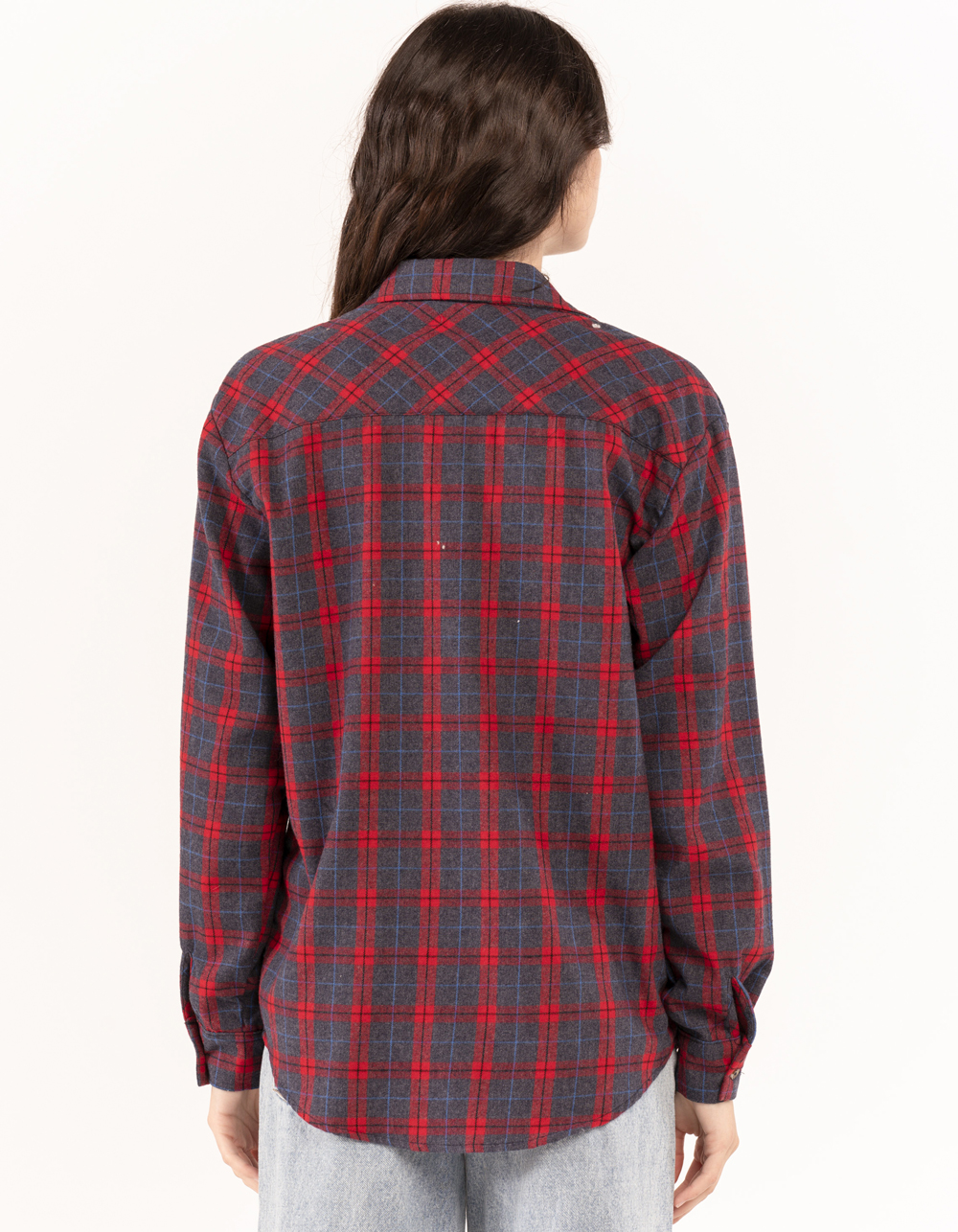 RSQ Womens Traditional Oversized Flannel - RED | Tillys