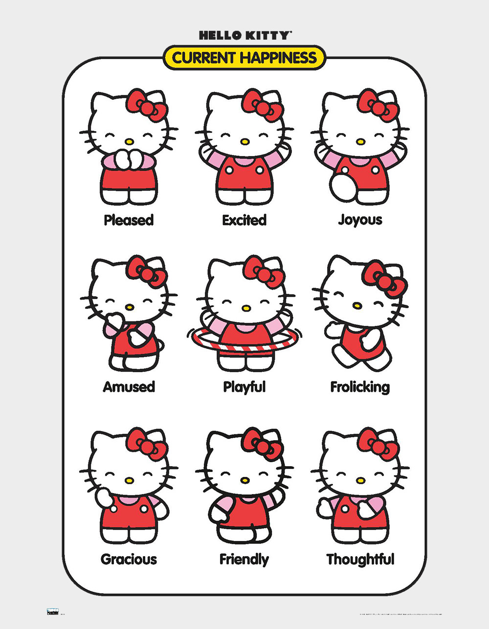 HELLO KITTY Current Happiness Poster - WHITE | Tillys