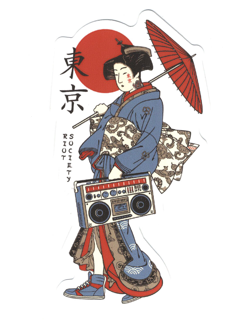 RIOT SOCIETY Geisha Boom Box Sticker - MULTI | Tillys
