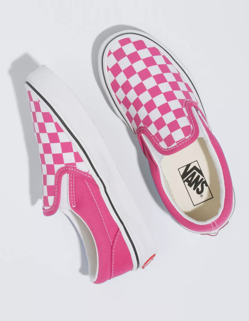 VANS Checkerboard Classic Slip-On Girls Shoes - FUCHSIA PURPLE/TRUE ...