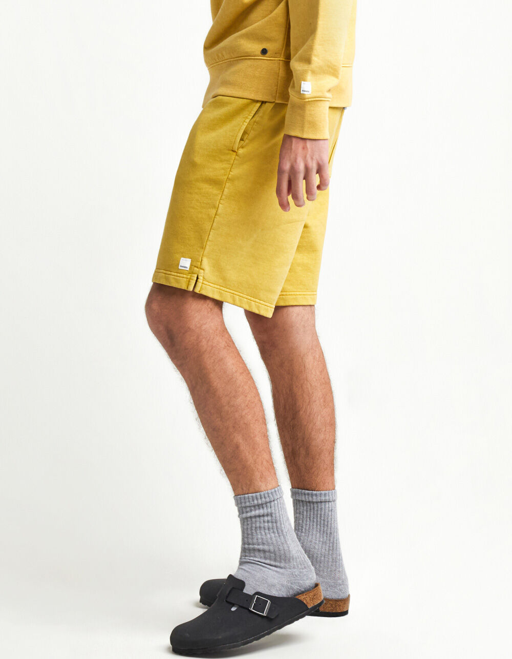 RSQ Premium Mens Pale Yellow Sweat Shorts - PALE YELLOW | Tillys